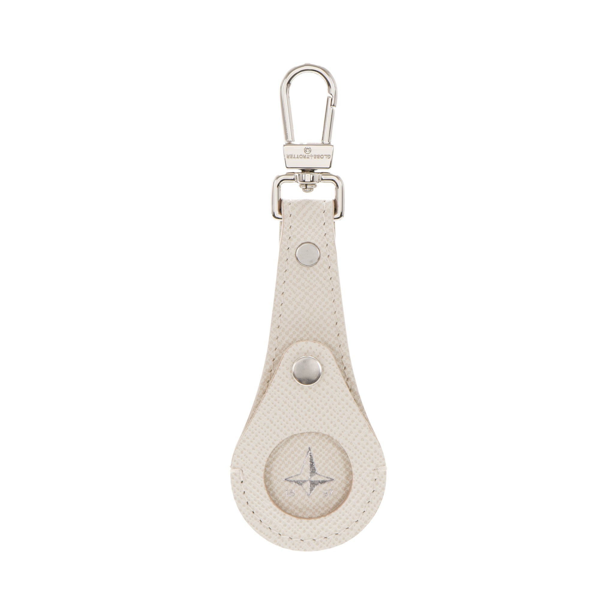 Globe-Trotter | Air Tag Holder | Ivory | Luxury Air Tag Holder