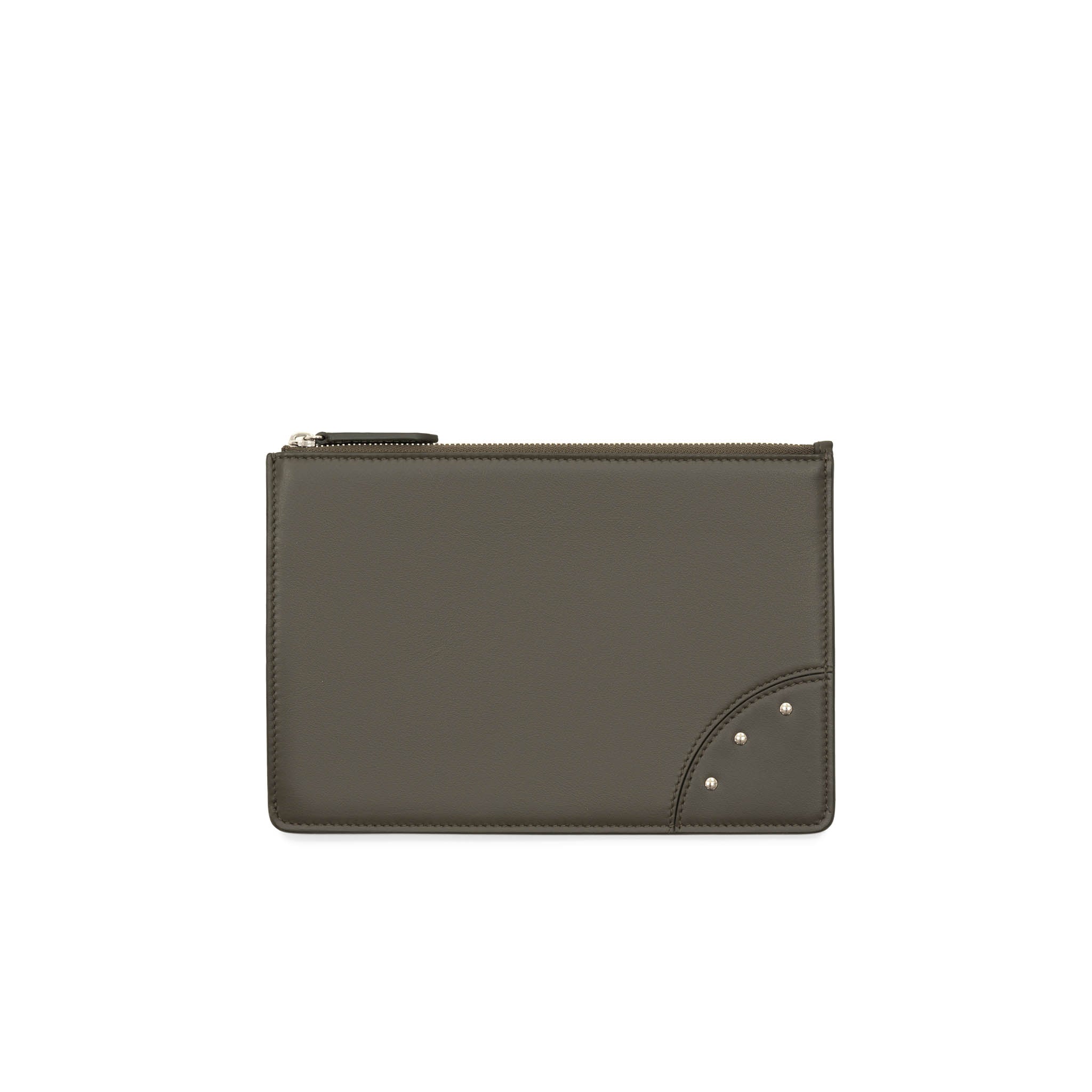 Globe-Trotter | Leather A5 Pouch | Olive | Metropolis Collection