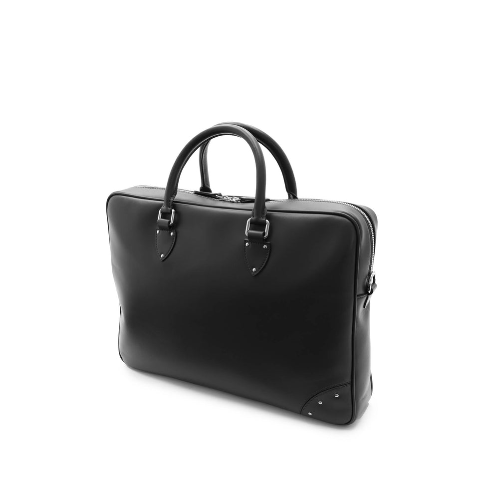 Globe-Trotter | Leather Laptop Case | Black | Metropolis Collection